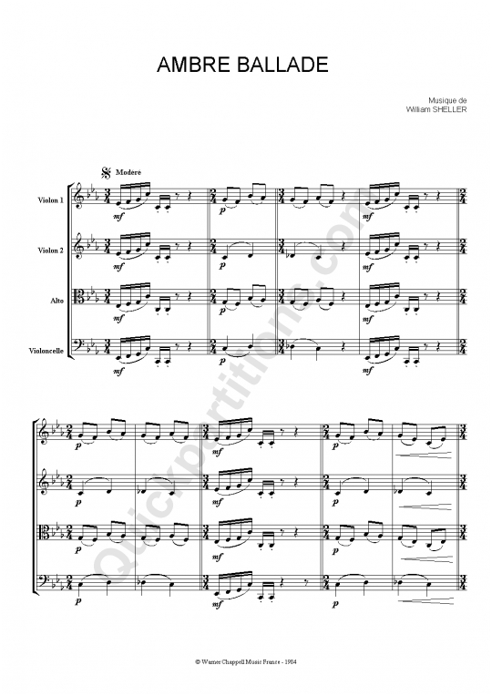 Ambre Ballade Sheet Music to download and print