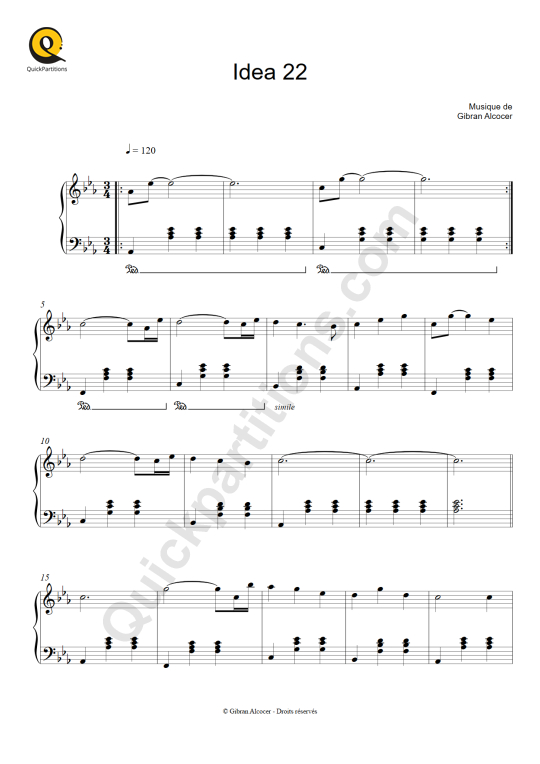 Idea 22 Piano Sheet Music from Gibran Alcocer